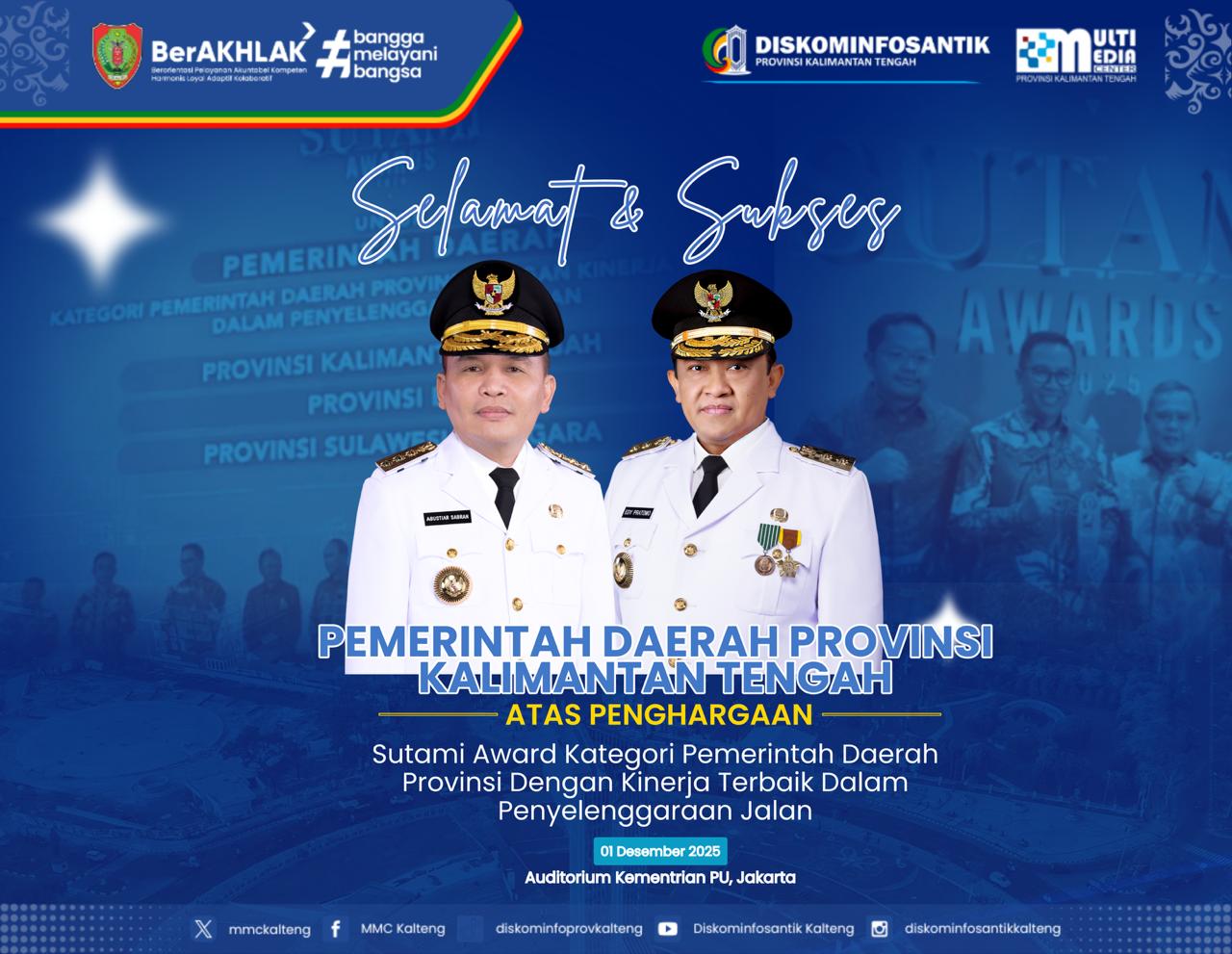 Kalteng Raih Peringkat Pertama Sutami Awards 2025 dengan Kinerja ...